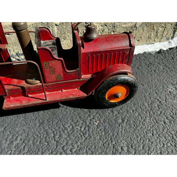 Structo | Toys | Antique 93s Structo Fire Engine Pumper Truck Pressed ...